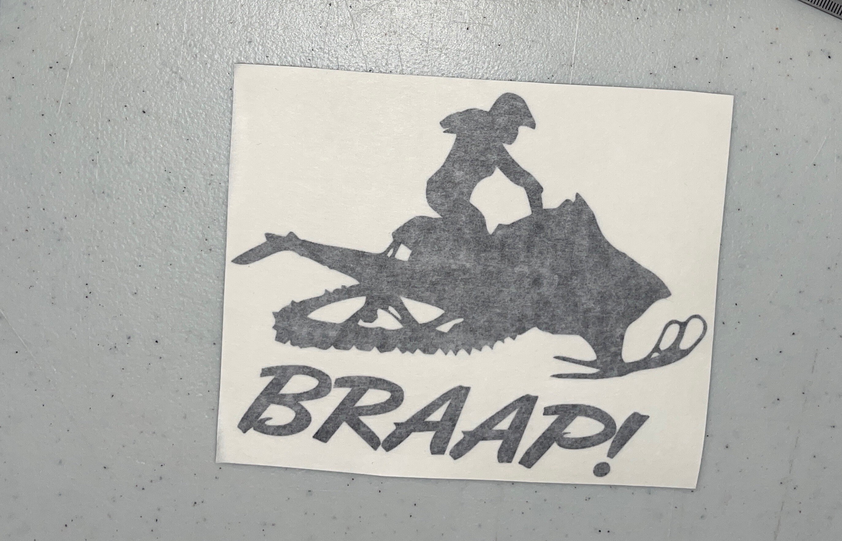 Braap Sled Decal Braap Vinyl Sticker Ladies Sled - Etsy