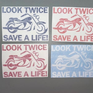 Look Twice Bumper Sticker | Look Twice Save a Life Vinyl Decal ...