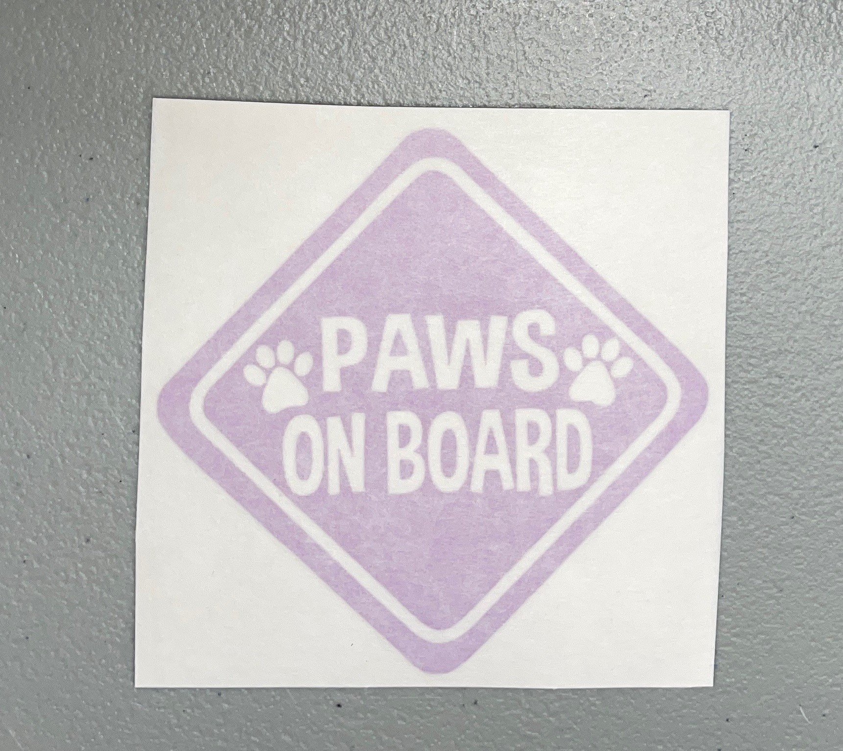 Paws on Board Vinyl Decal | Paws on Board Bumper Sticker | Paws on ...