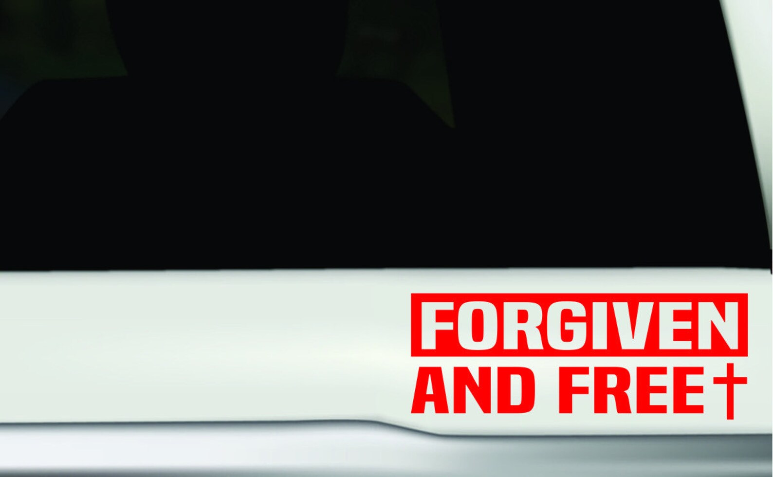 Forgiven and Free Bumper Sticker Forgiven Car Decal | Etsy
