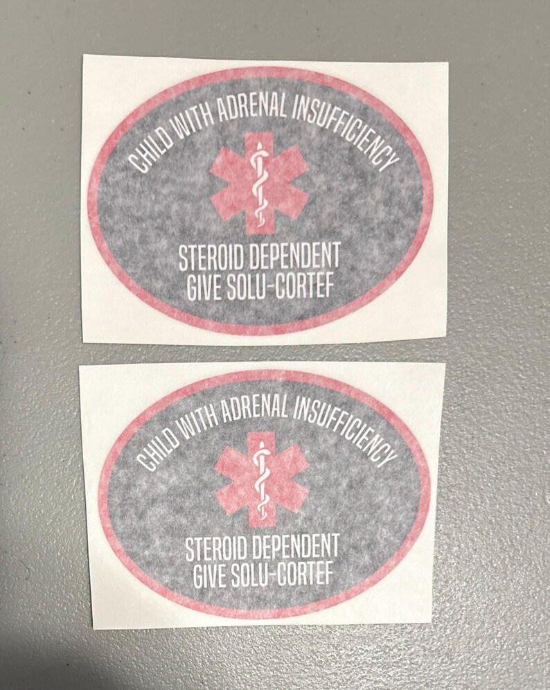 Adrenal Insufficiency Vehicle Decal Sticker | Medical Alert Bumper ...