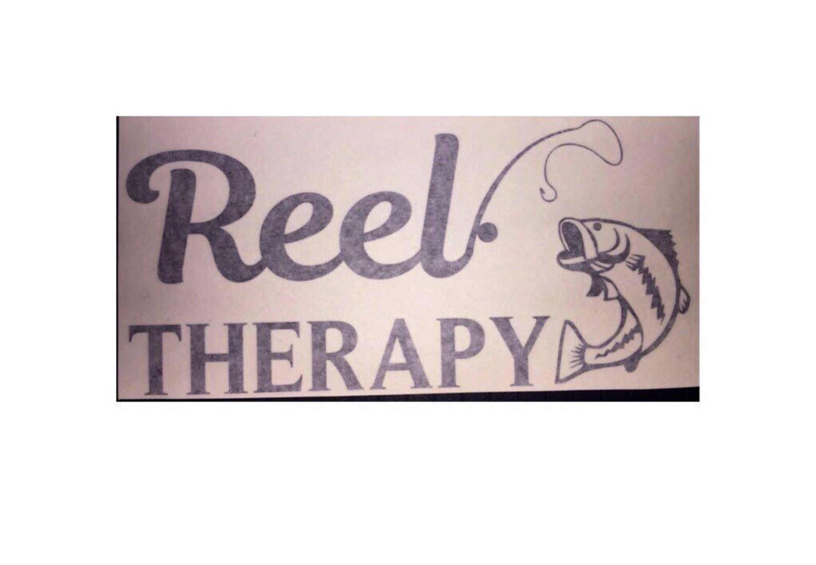 Reel Therapy Vinyl Decal Reel Therapy Fishing Vinyl Decal | Etsy