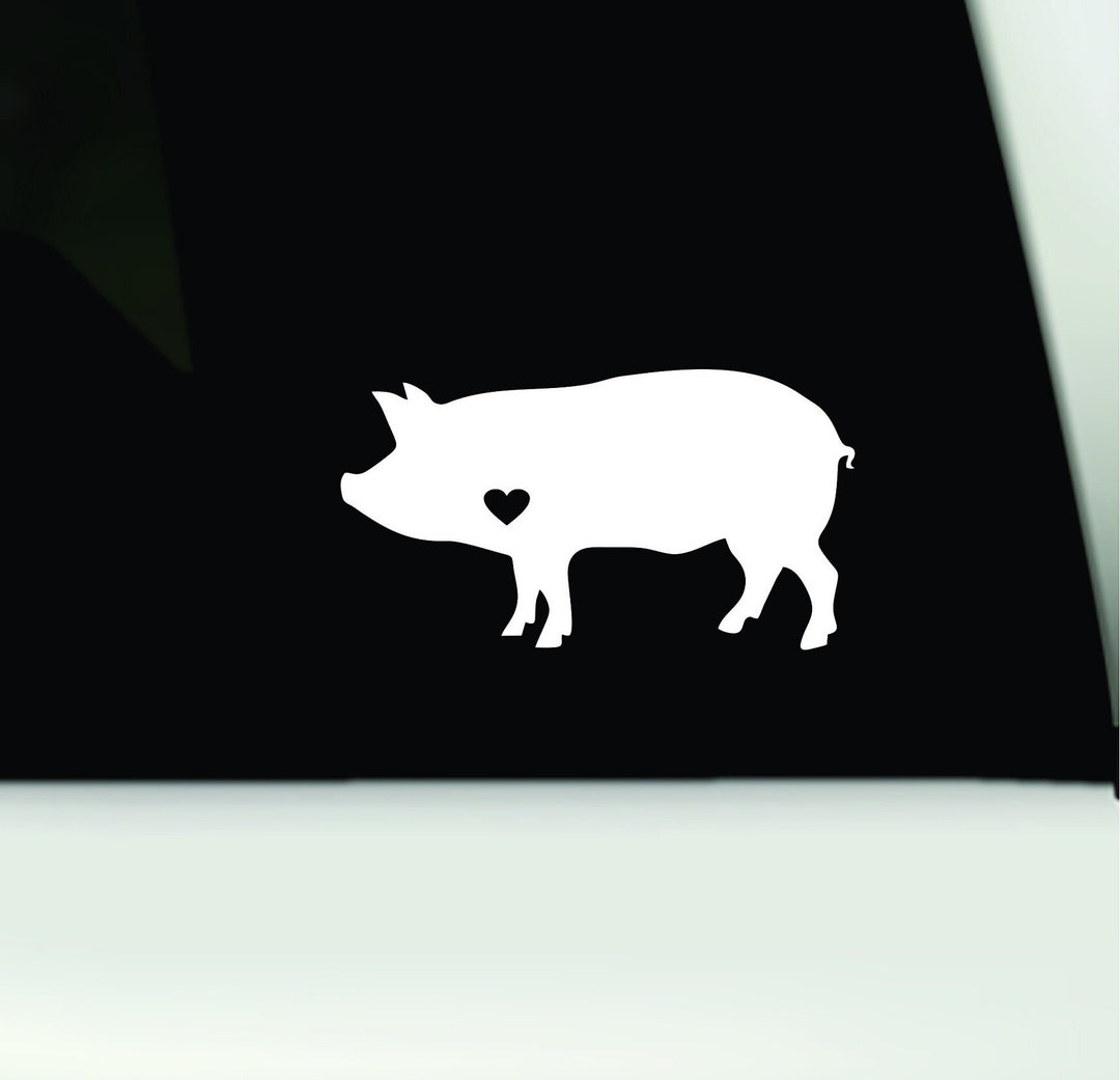 Pig Love Vinyl Decal | Pig Car Truck Window Decal Sticker | Pig Laptop ...