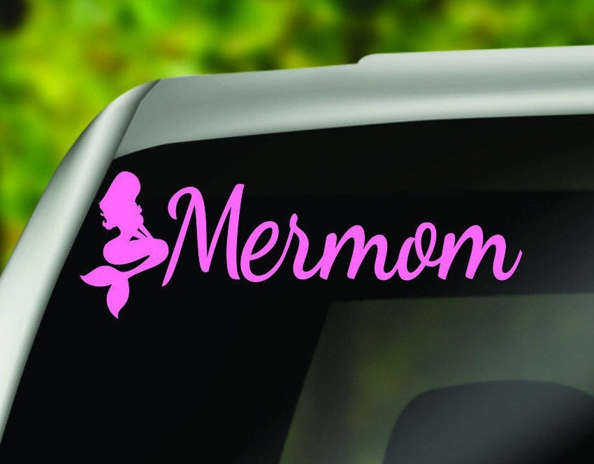 Mermom Bumper Sticker Mermom Vinyl Sticker Mermom Car - Etsy
