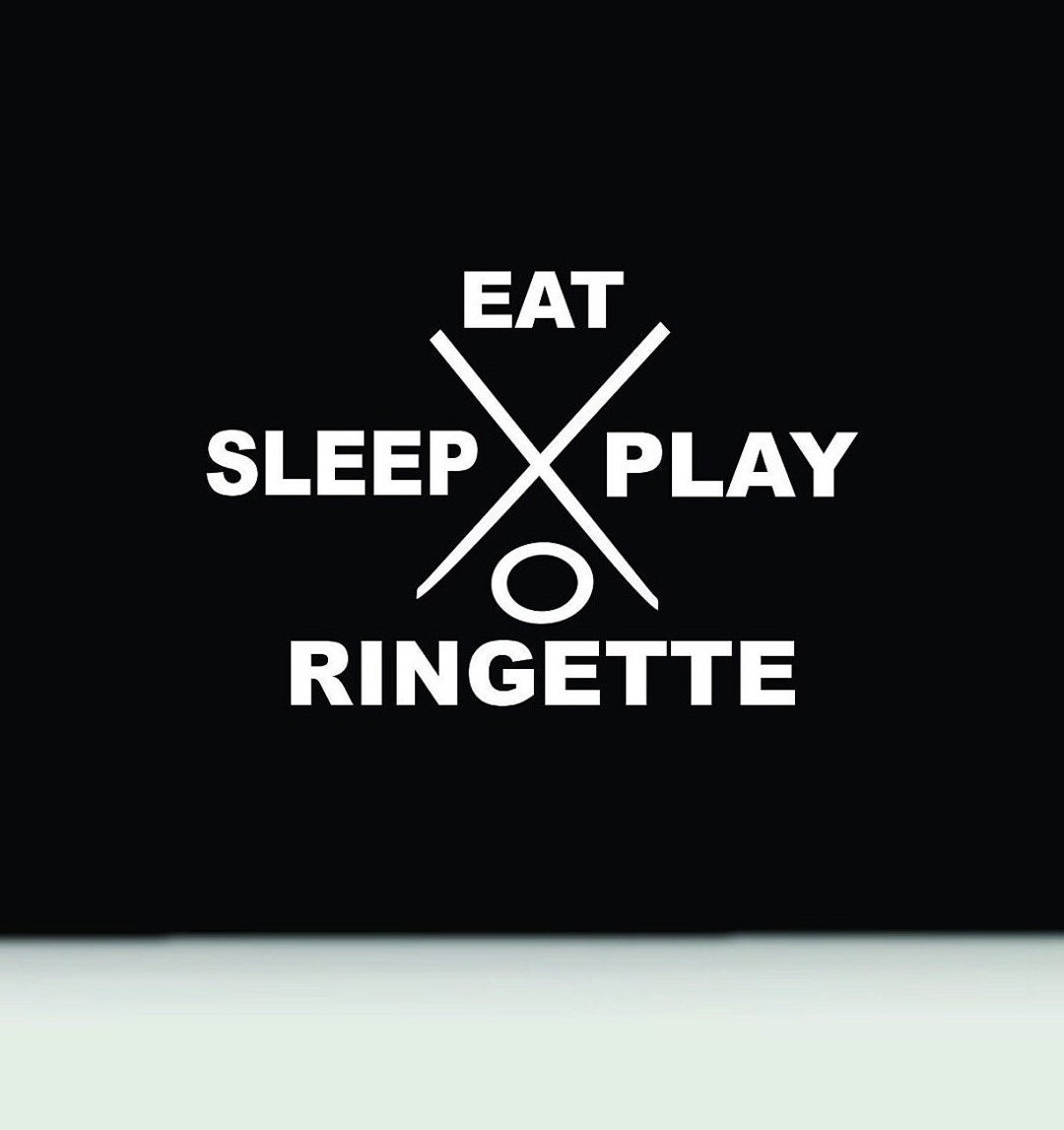 Ringette Vinyl Decal | Ringette Bumper Sticker | Eat Sleep Play ...