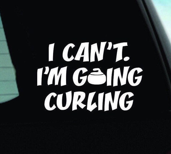 Curling Bumper Sticker Curling Vinyl Sticker Curling Truck - Etsy