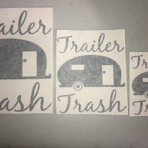 Trailer Trash Sticker | Trailer Trash Vinyl Sticker | Funny Camping ...