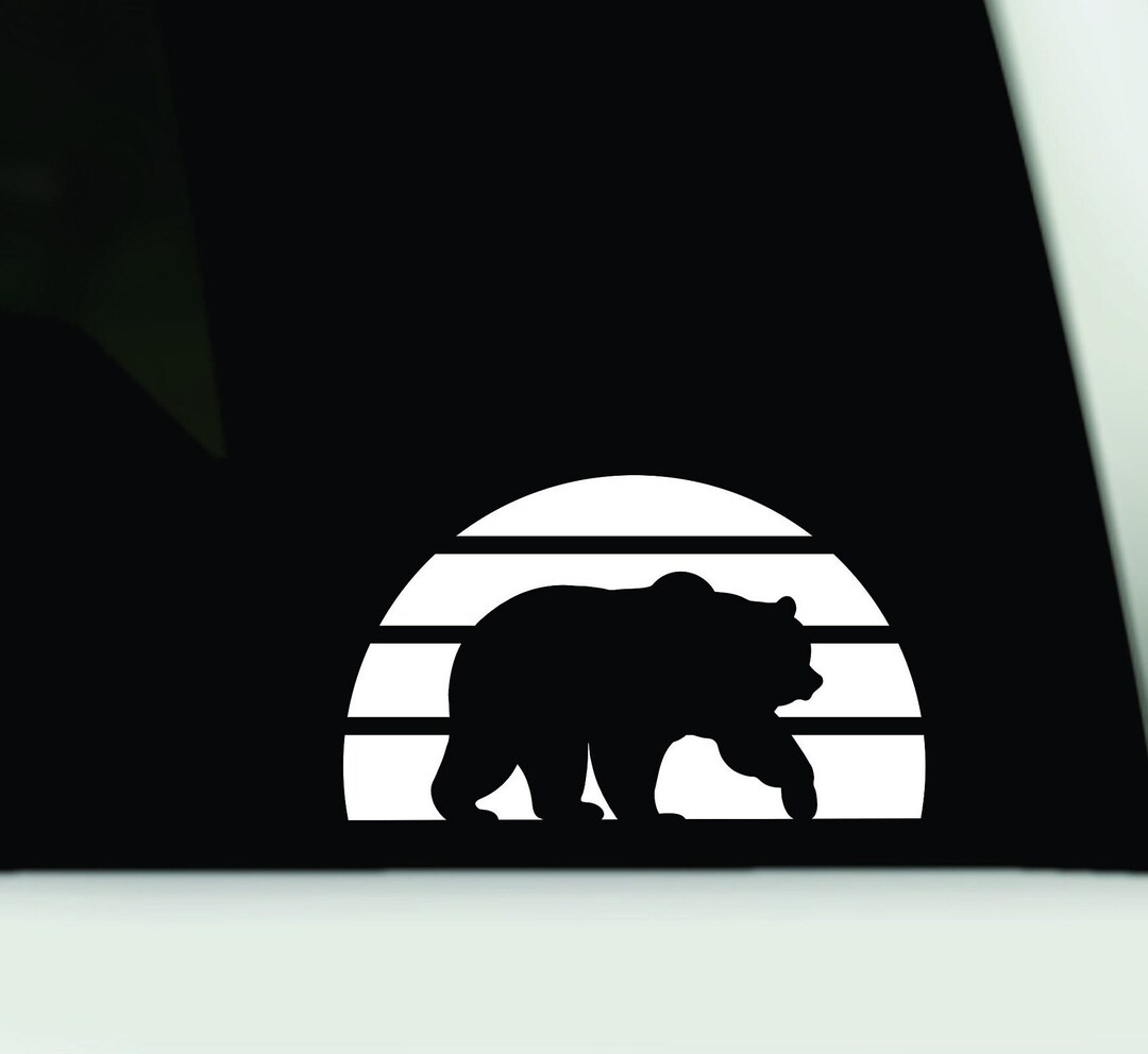 Bear Bumper Sticker Bear Vinyl Decal Bear Vinyl Sticker - Etsy