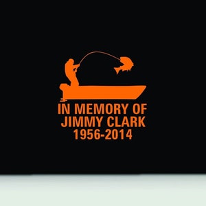 In Memory of Vinyl Fishing Decal | Custom Memorial Decal | in Memory of ...