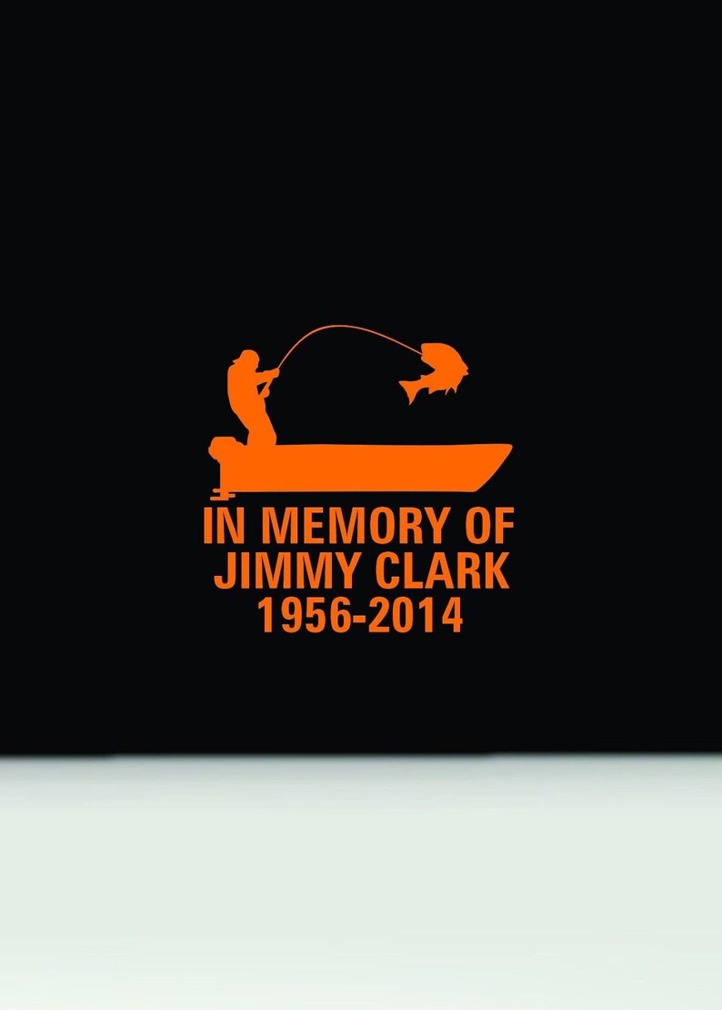 In Memory of Vinyl Fishing Decal | Custom Memorial Decal | in Memory of ...