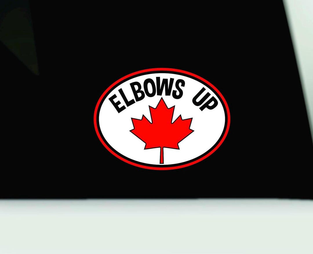 Elbows up Vinyl Sticker | Elbows up Maple Leaf Vinyl Sticker | Canadian ...