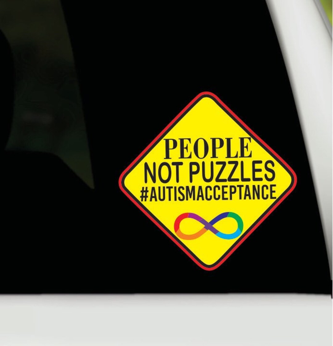 People Not Puzzles Bumper Sticker | Autism Acceptance Vinyl Sticker ...