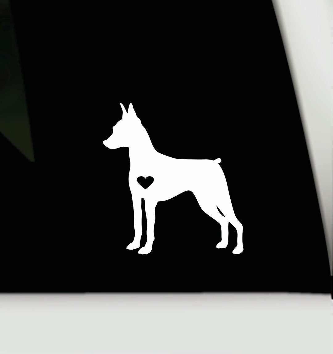 Doberman Dog Vinyl Decal | Doberman Car Window Decal | Doberman Vinyl ...