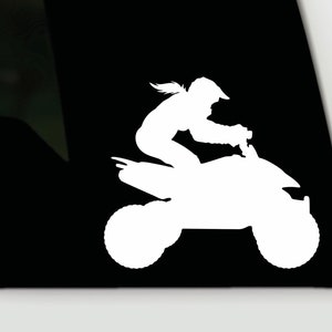 ATV Vinyl Decal | Atv Vinyl Sticker | Ladies Four Wheeler Vinyl Decal ...