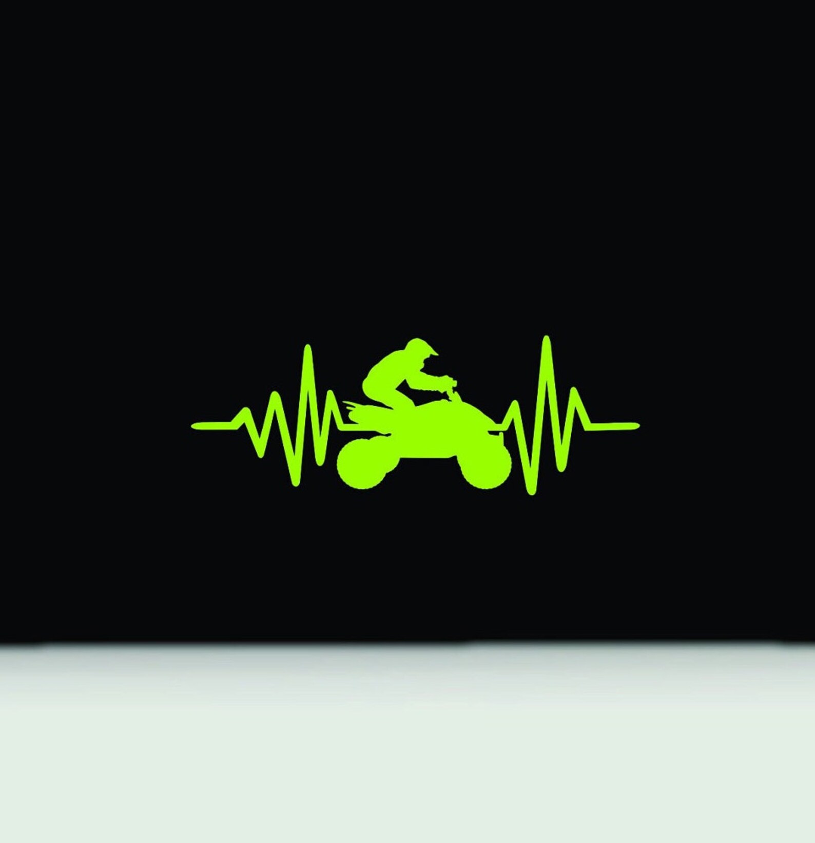 ATV Heartbeat Vinyl Decal | Atv Vinyl Sticker | Four Wheeler Vinyl ...