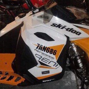 Snowmobile Registration Set Custom Number Decals | Custom Snowmachine ...