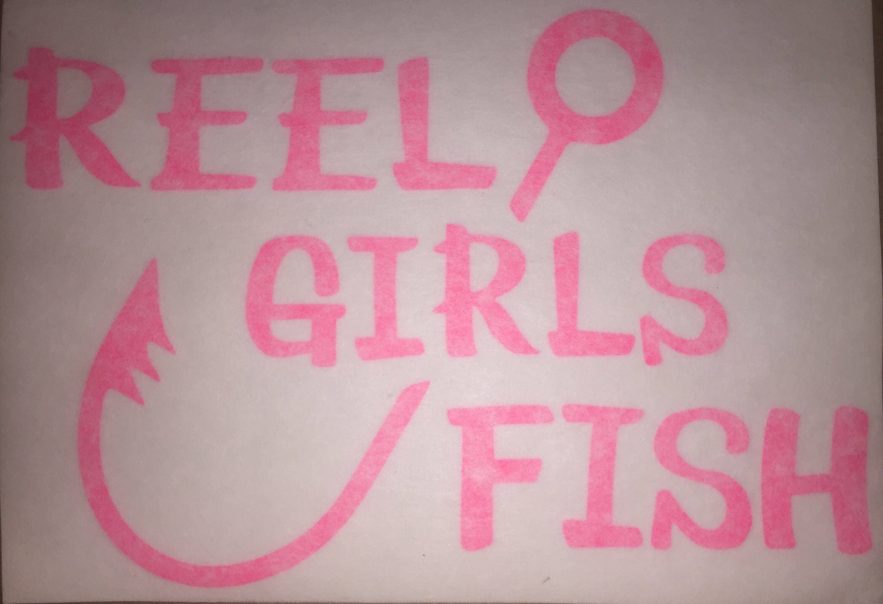 Reel Girls Fish bumper Sticker Girls Fishing vinyl Decal | Etsy