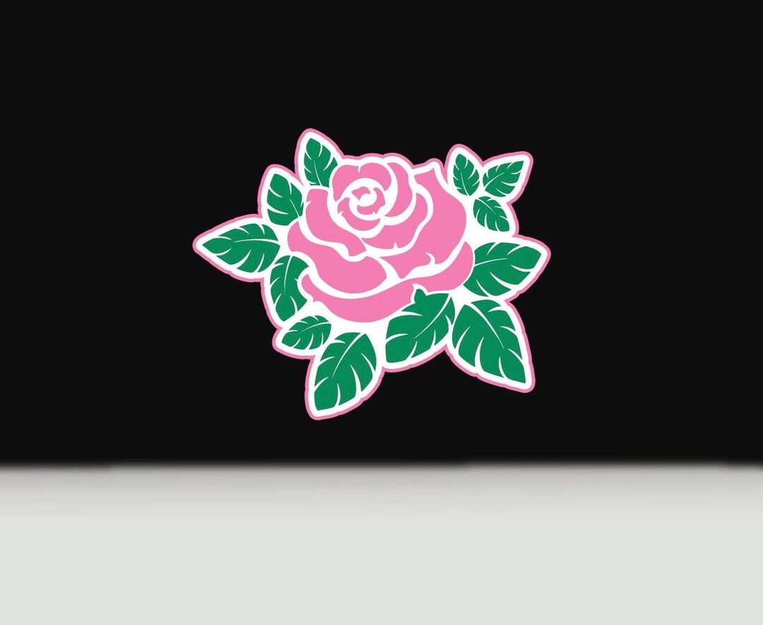 Rose Vinyl Decal | Rose Sticker | Rose Bumper Sticker | Flower Car ...