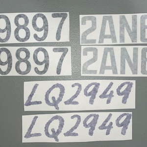 Snowmobile Registration Set Custom Number Decals | Custom Snowmachine ...