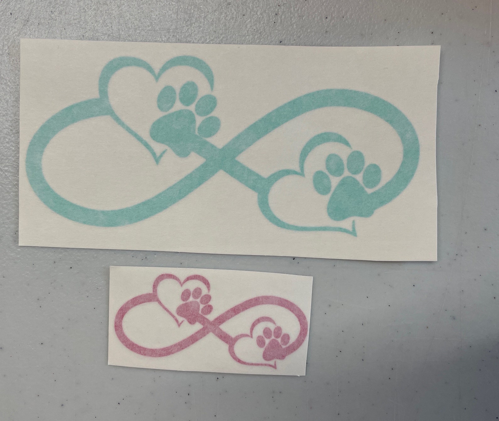 Infinity Paw Print Vinyl Sticker Paw Print Bumper Sticker - Etsy