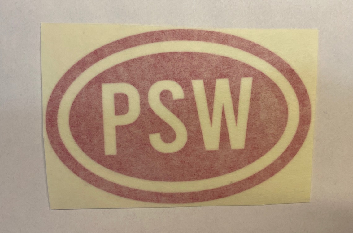 PSW Waterproof Vinyl Car Decal | Personal Support Worker Bumper Window ...