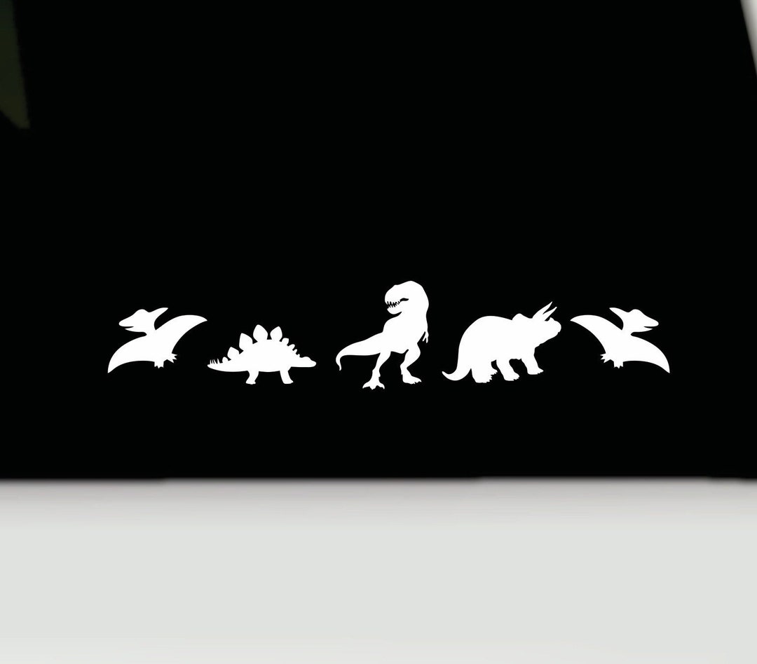 Dinosaur Vinyl Sticker Dino Family Vinyl Decals Dino Car - Etsy