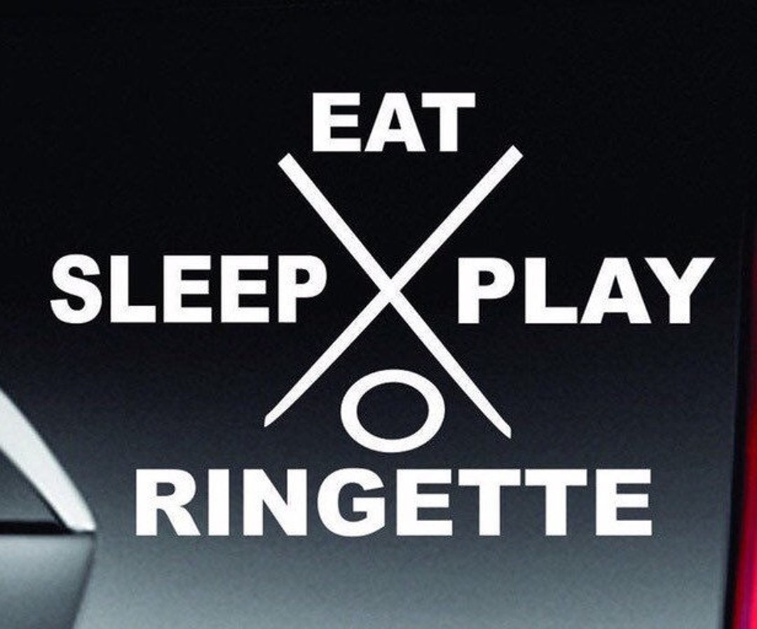 Ringette Vinyl Decal Ringette Bumper Sticker Eat Sleep - Etsy