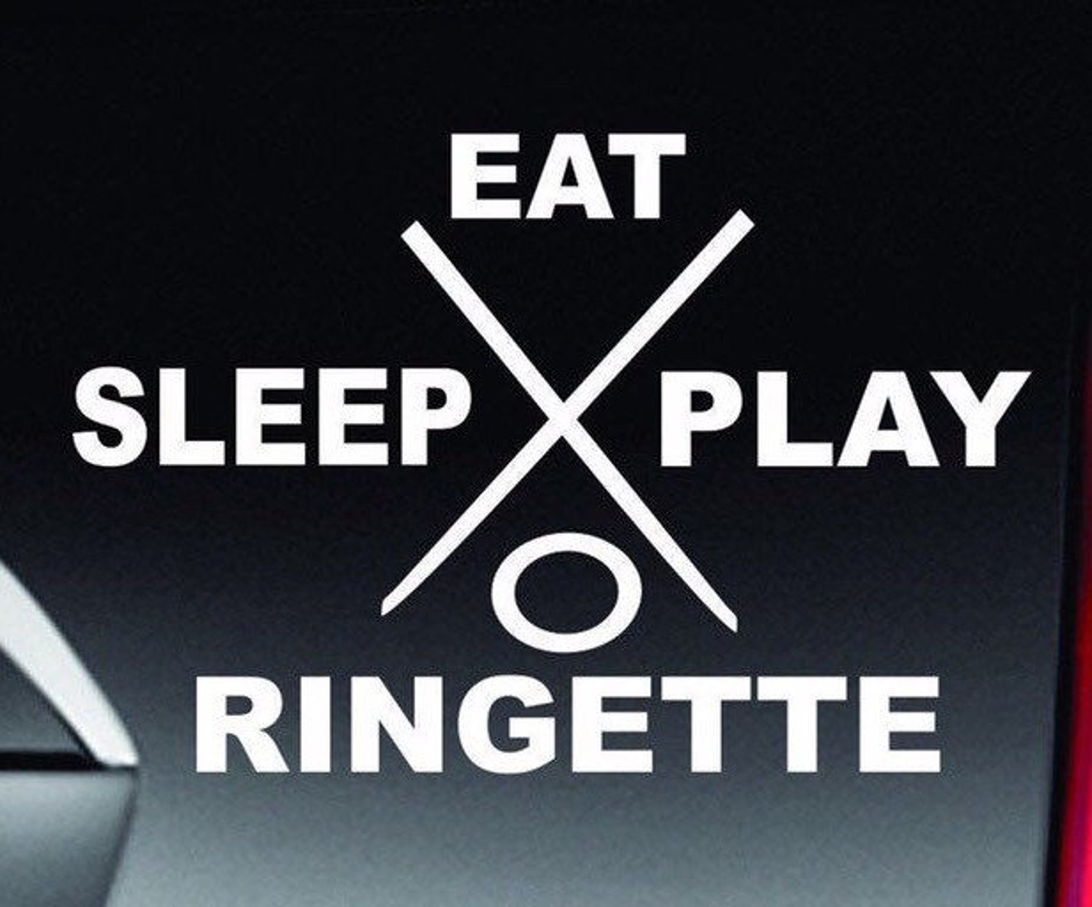 Ringette Vinyl Decal Ringette Bumper Sticker Eat Sleep | Etsy