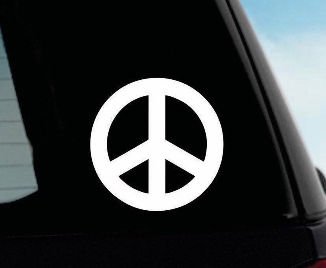 Peace Symbol Car Decal | Peace Symbol Vinyl Decal |peace Sticker ...