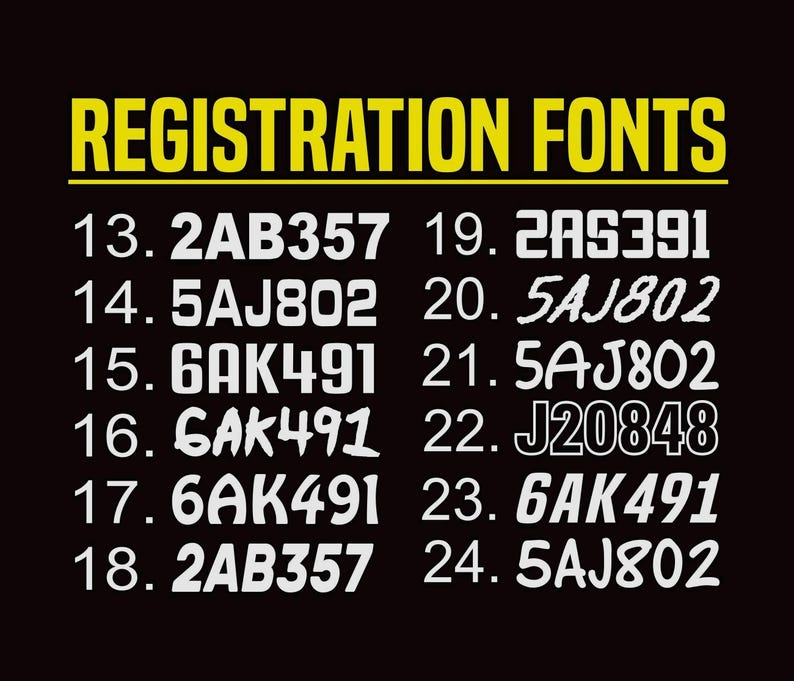 Snowmobile Registration Set Custom Number Decals | Custom Snowmachine ...