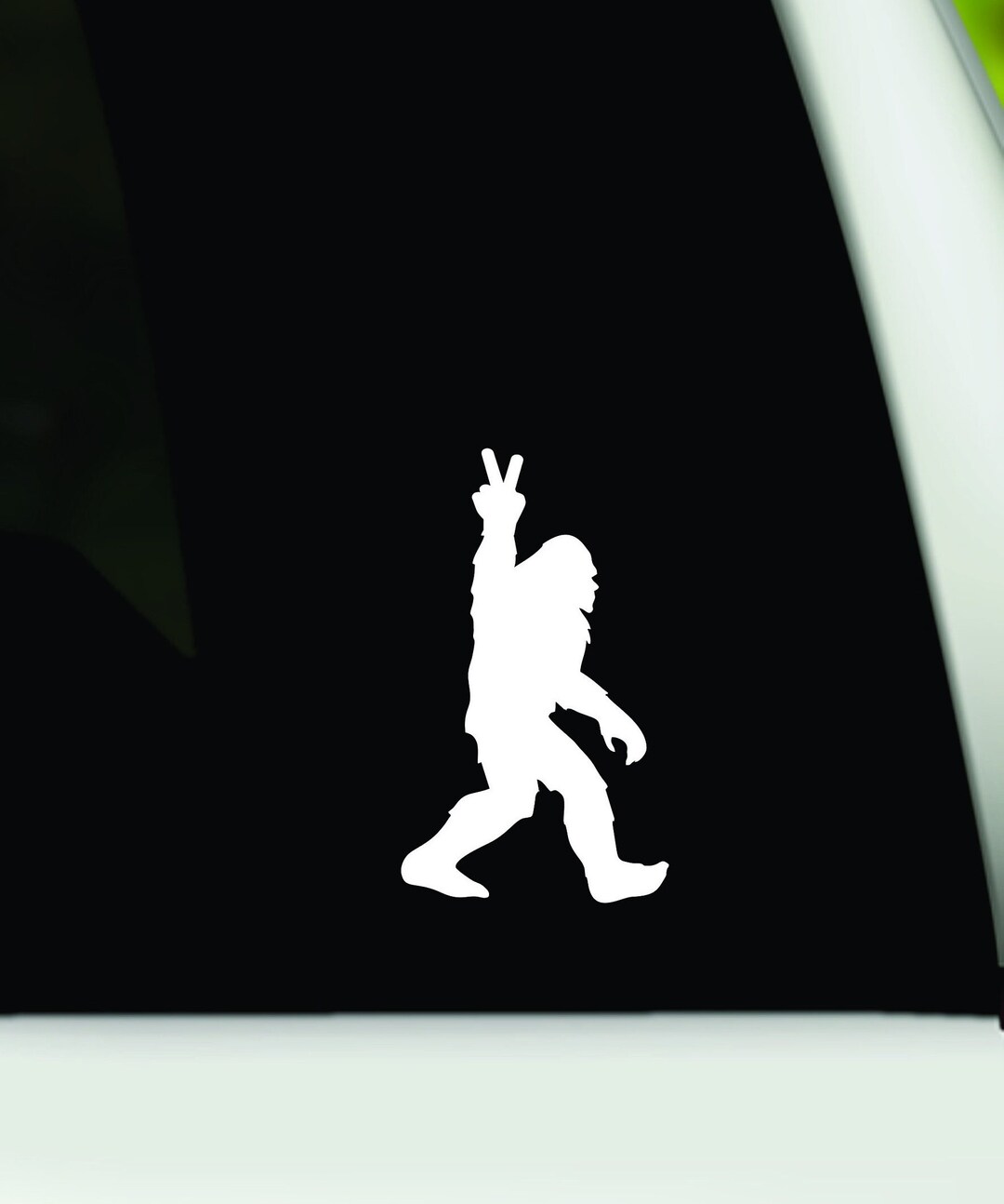 Bigfoot Peace Sign Decal Bigfoot Sticker Bigfoot Bumper Sticker Bigfoot ...