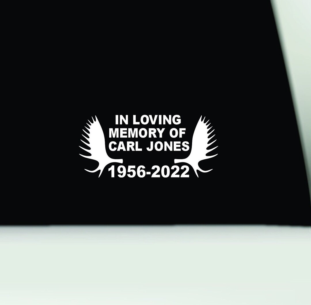 Memorial Hunting Vinyl Decal in Memory of Vinyl Window Sticker Hunter ...