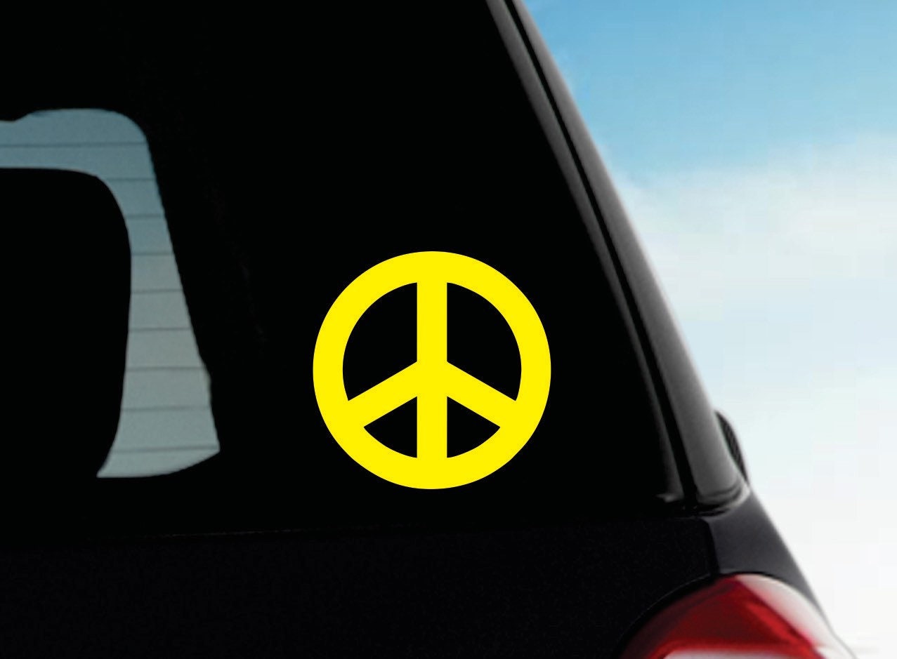 Peace Symbol Car Decal Peace Symbol Vinyl Decal peace | Etsy