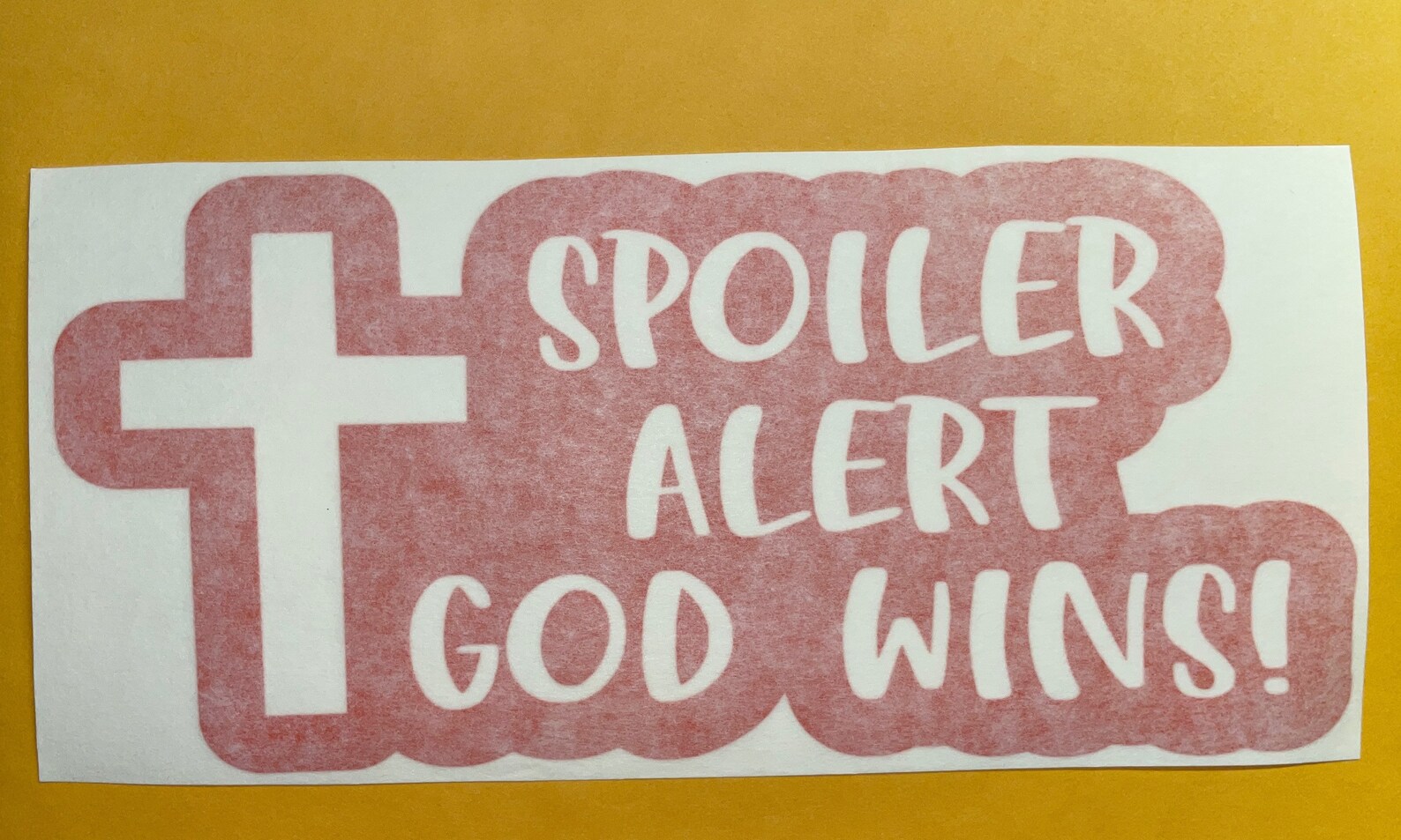 Spoiler God Wins Christian Car Decal | Christian Vinyl Decal ...