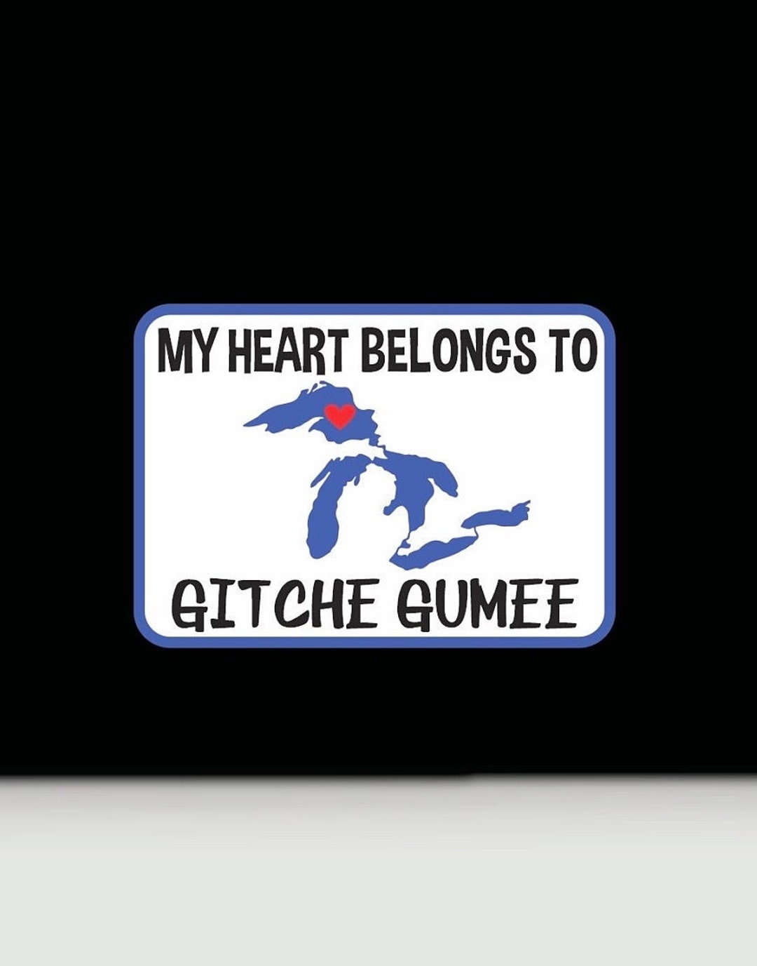 Gitche Gumme Great Lakes Vinyl Sticker | Waterproof Bumper Decal - Etsy