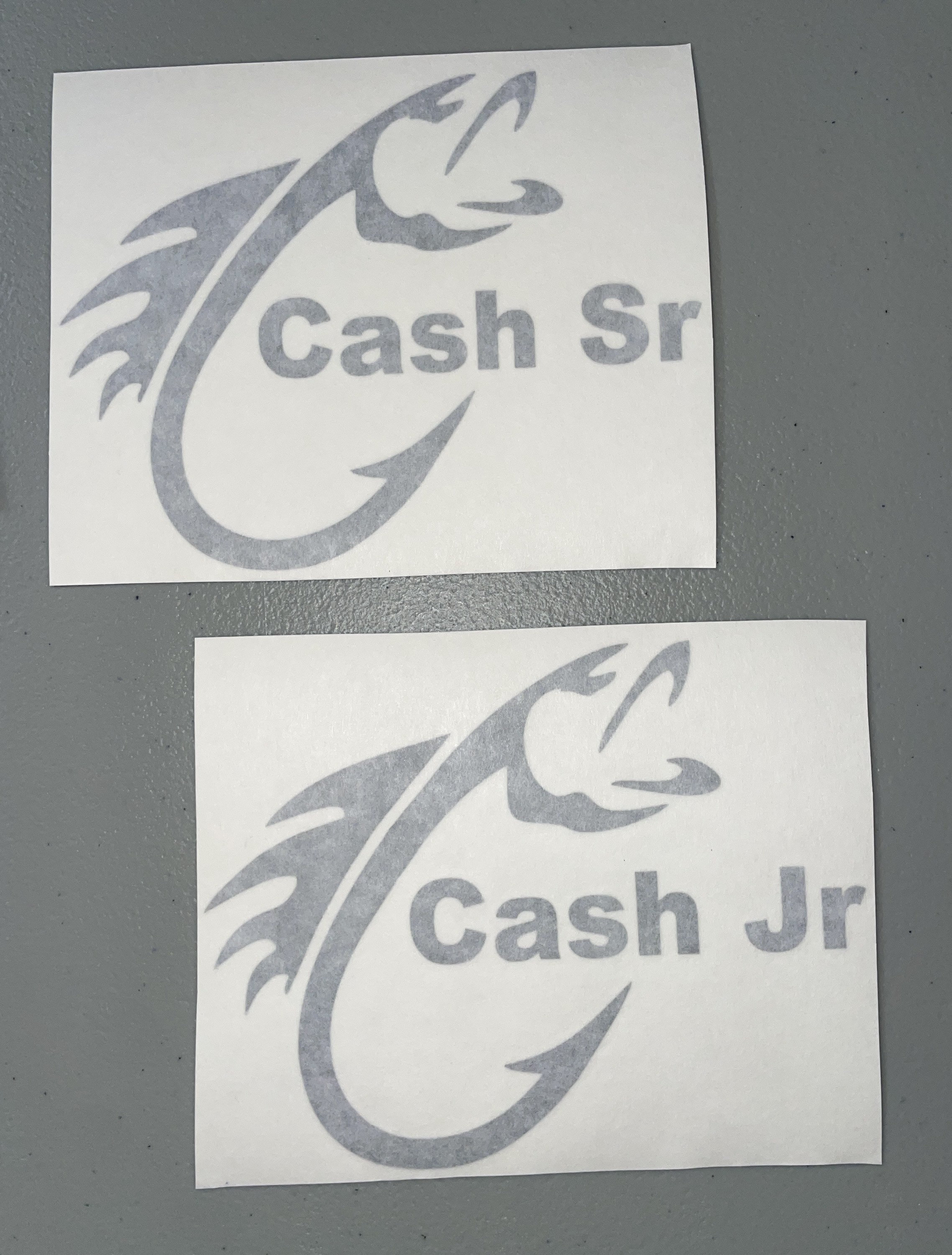 Fishing Hook Vinyl Decal | Custom Fishing Decal | Fish Hook Name ...