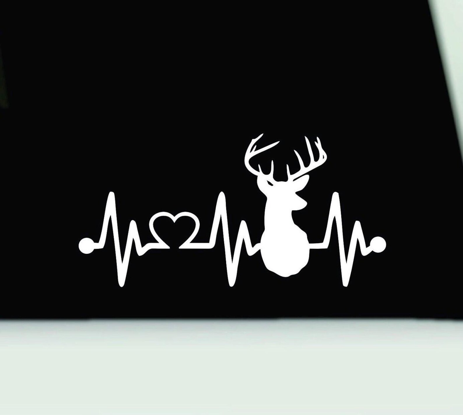 Deer Vinyl Decal Sticker | Deer Heartbeat Vinyl Decal | Deer Truck Car ...