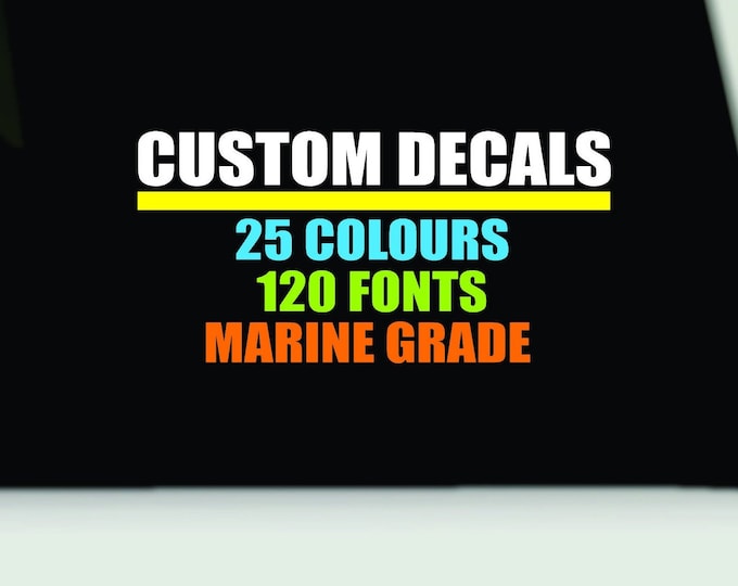 Custom Windshield Decals Word and Number Car Truck Window Custom ...