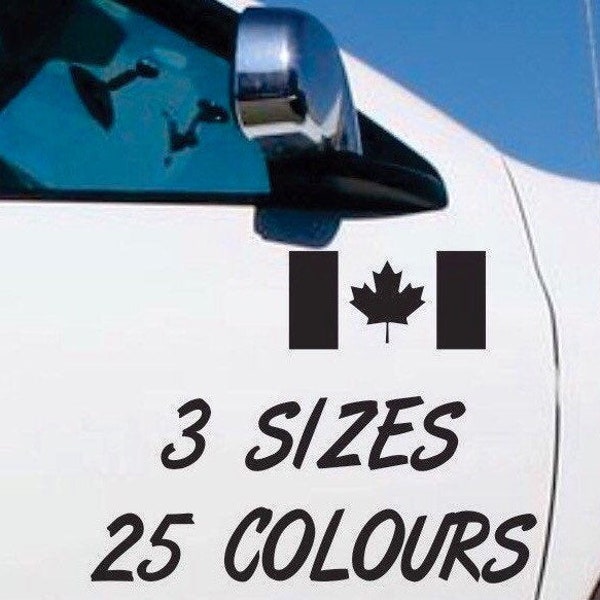 Black Canadian Flag Sticker - Etsy