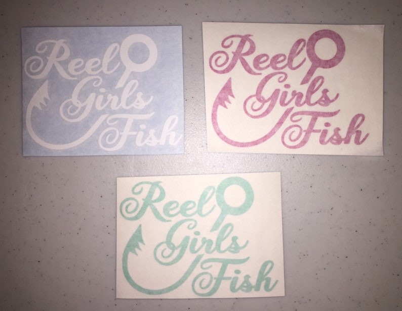 Girls Fishing Car Sticker | Reel Girls Fish Vinyl Decal | Reel Girls ...