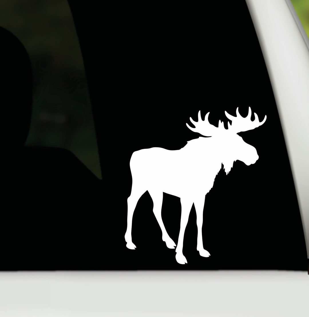 Moose Vinyl Decal Sticker | Moose Bumper Sticker | Hunting Vinyl Decal ...
