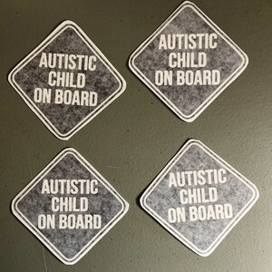 Autistic Child on Board Vinyl Decal | Autistic Child on Board Bumper ...