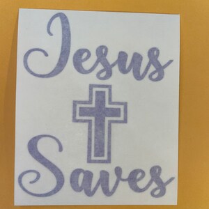Jesus Saves Window Decal | Jesus Bumper Sticker | Jesus Saves Vinyl Car ...