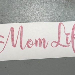 Mom Life Bumper Sticker Mom Life Sticker Momlife Vinyl Decal Mom Car ...