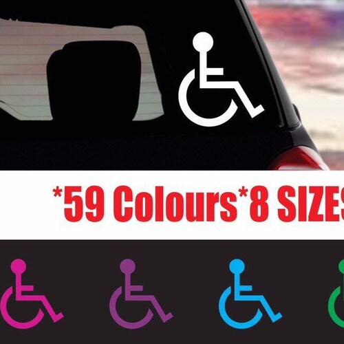 Access Ramp Wheelchair Sign Adhesive Sticker Notice With - Etsy