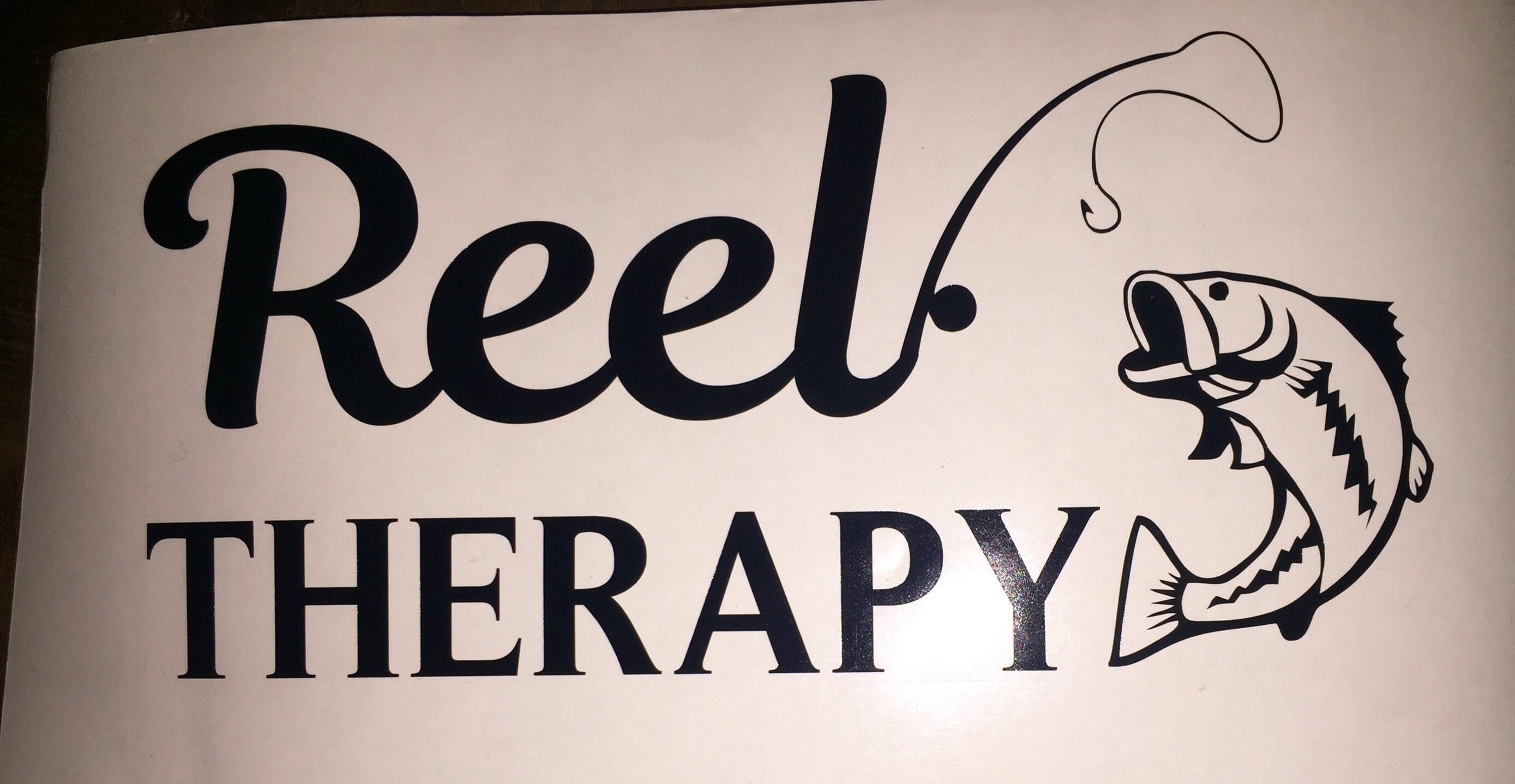 Reel Therapy Vinyl Decal Reel Therapy Fishing Vinyl Decal | Etsy