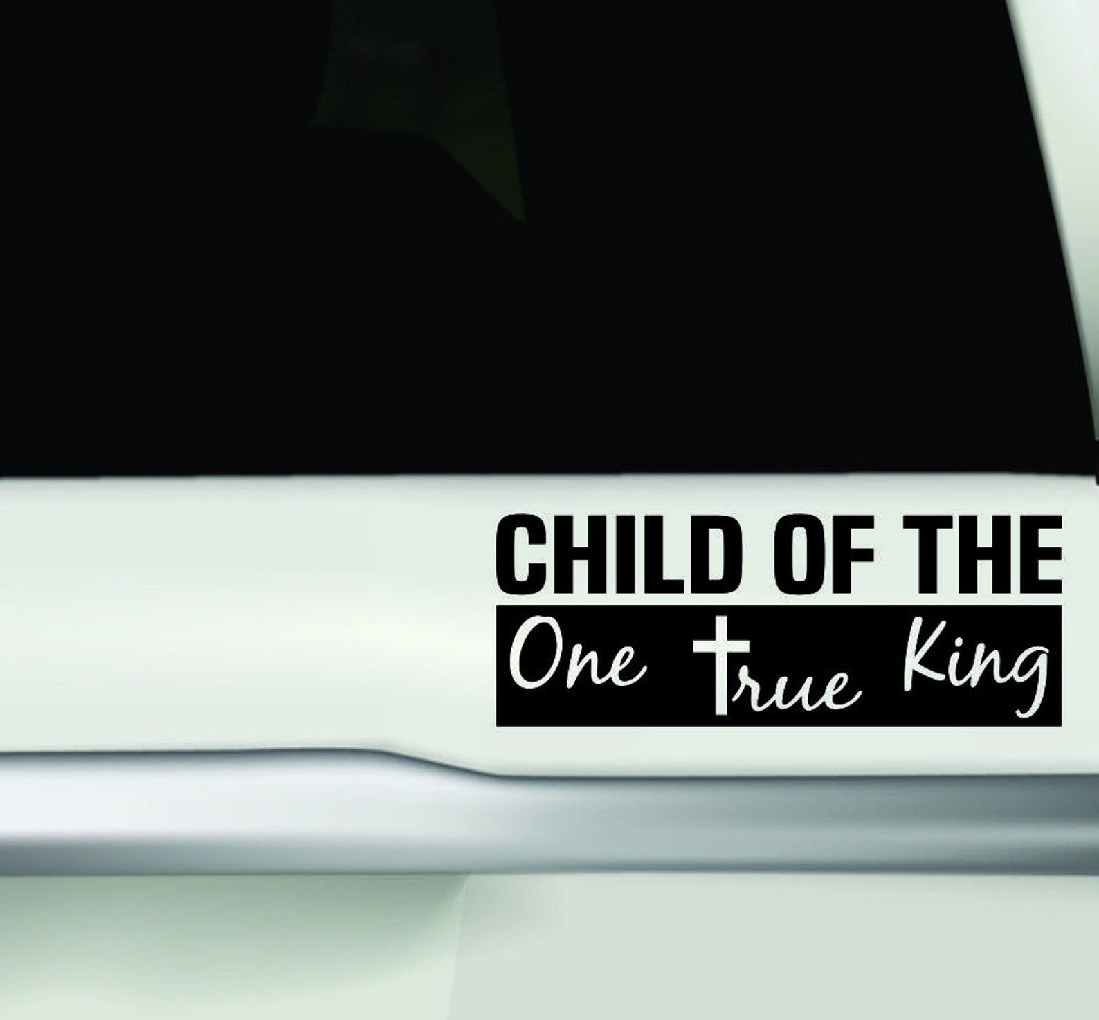 Christian Bumper Sticker One True King Vinyl Sticker - Etsy