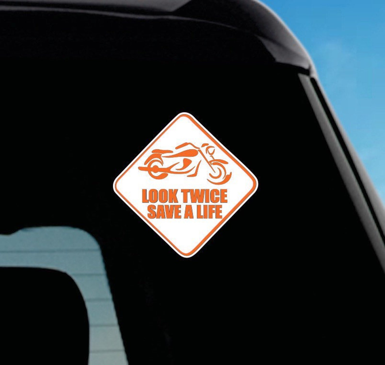 Look Twice Save a Life Vinyl Decal Motorcycle Awareness - Etsy