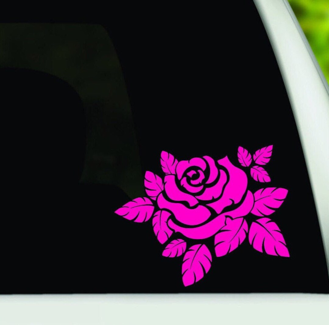 Rose Vinyl Decal Rose Sticker Rose Bumper Sticker Flower - Etsy