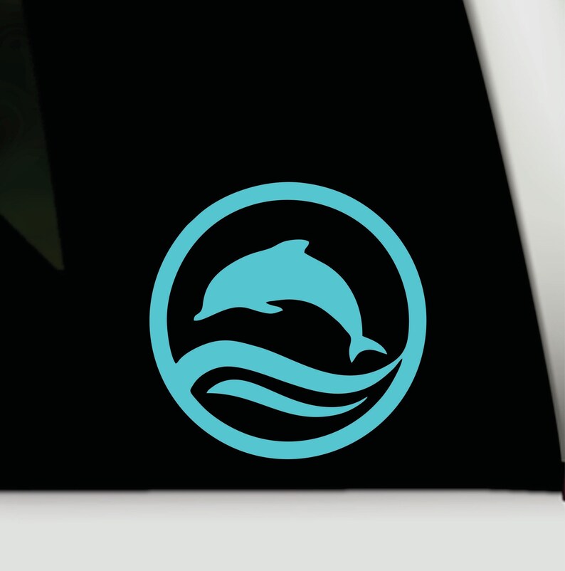 Dolphin Vinyl Decal Dolphin Sticker Dolphin Bumper Sticker - Etsy